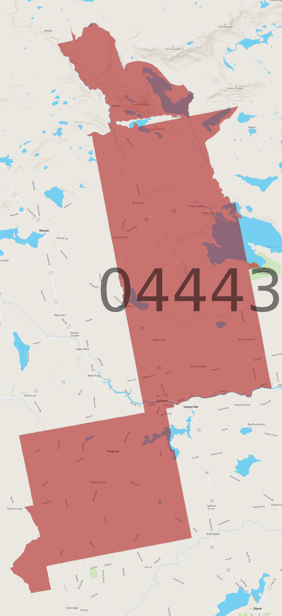 Zip Code 04443 - AtlasBig.com