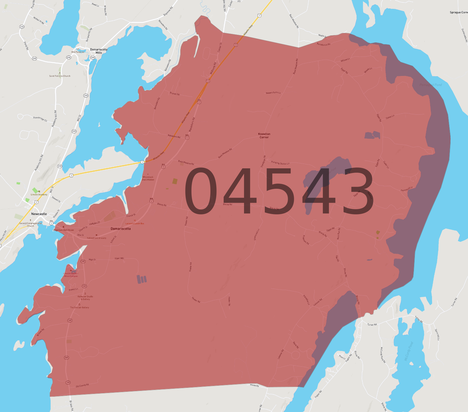 Zip Code 04543 - AtlasBig.com