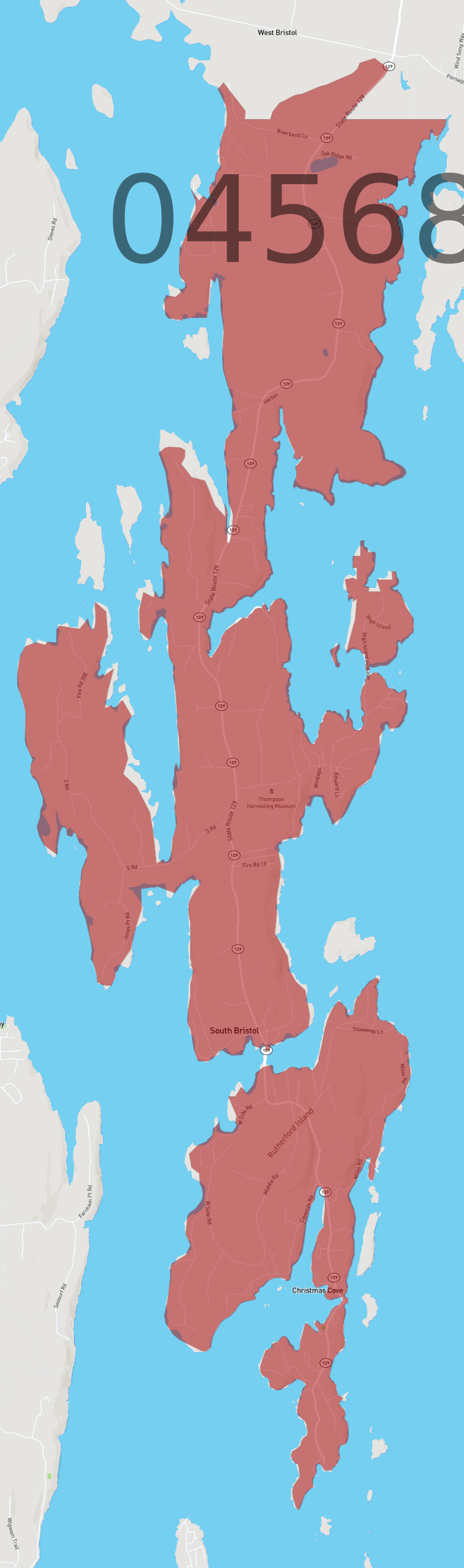 Zip Code 04568 - AtlasBig.com