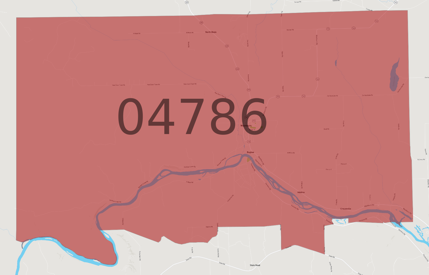 Zip Code 04786 AtlasBig