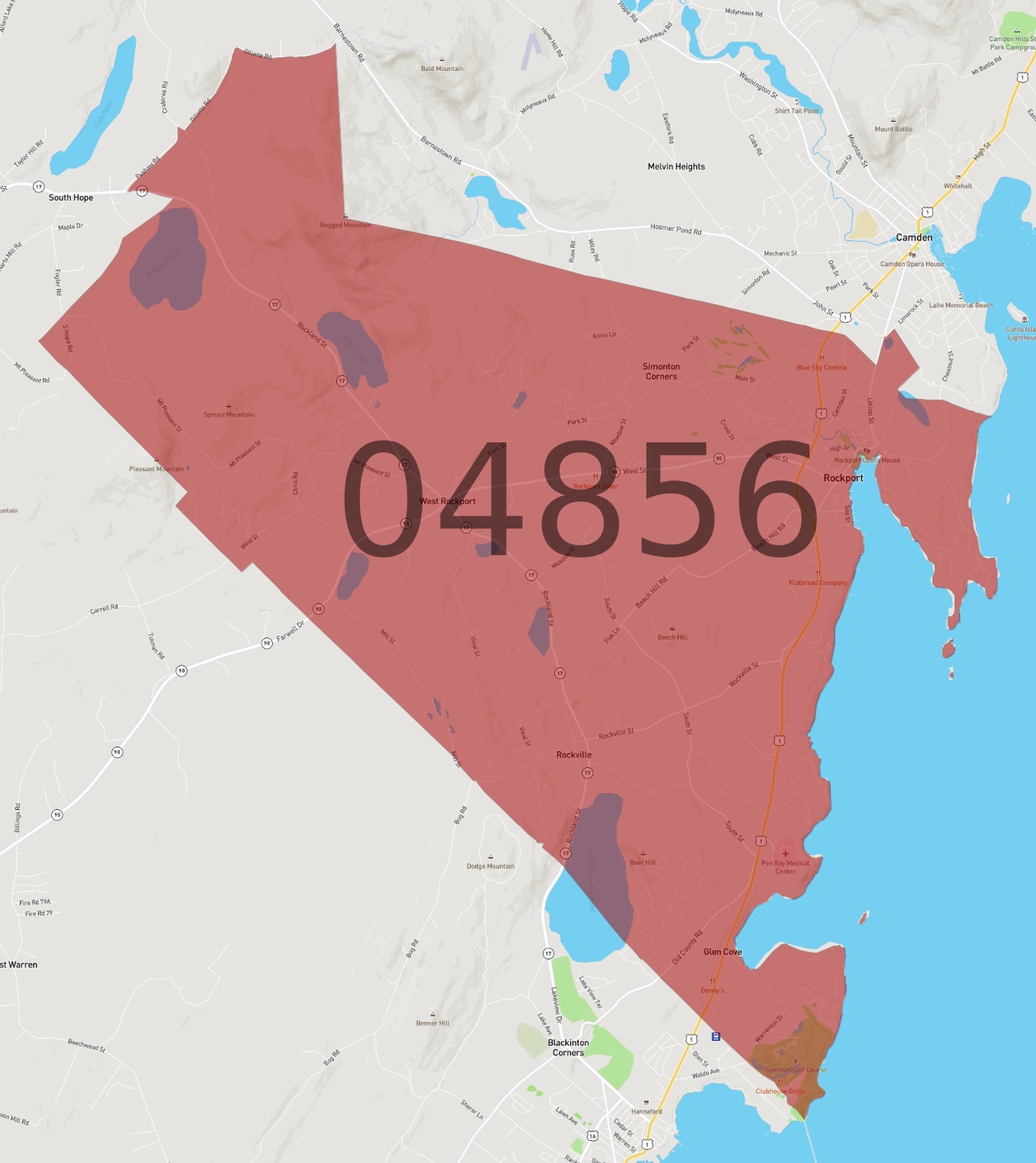 Zip Code 04856 - AtlasBig.com