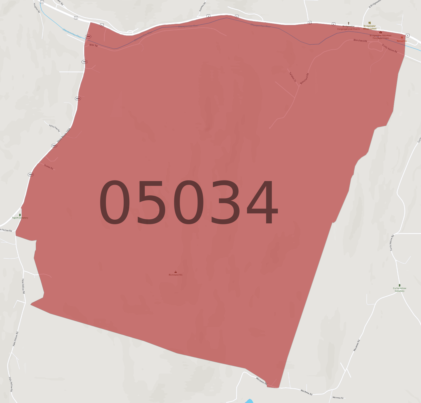 Zip Code 05034 - AtlasBig.com