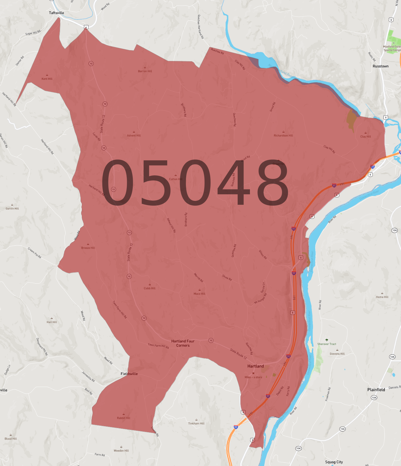 Zip Code 05048 - AtlasBig.com