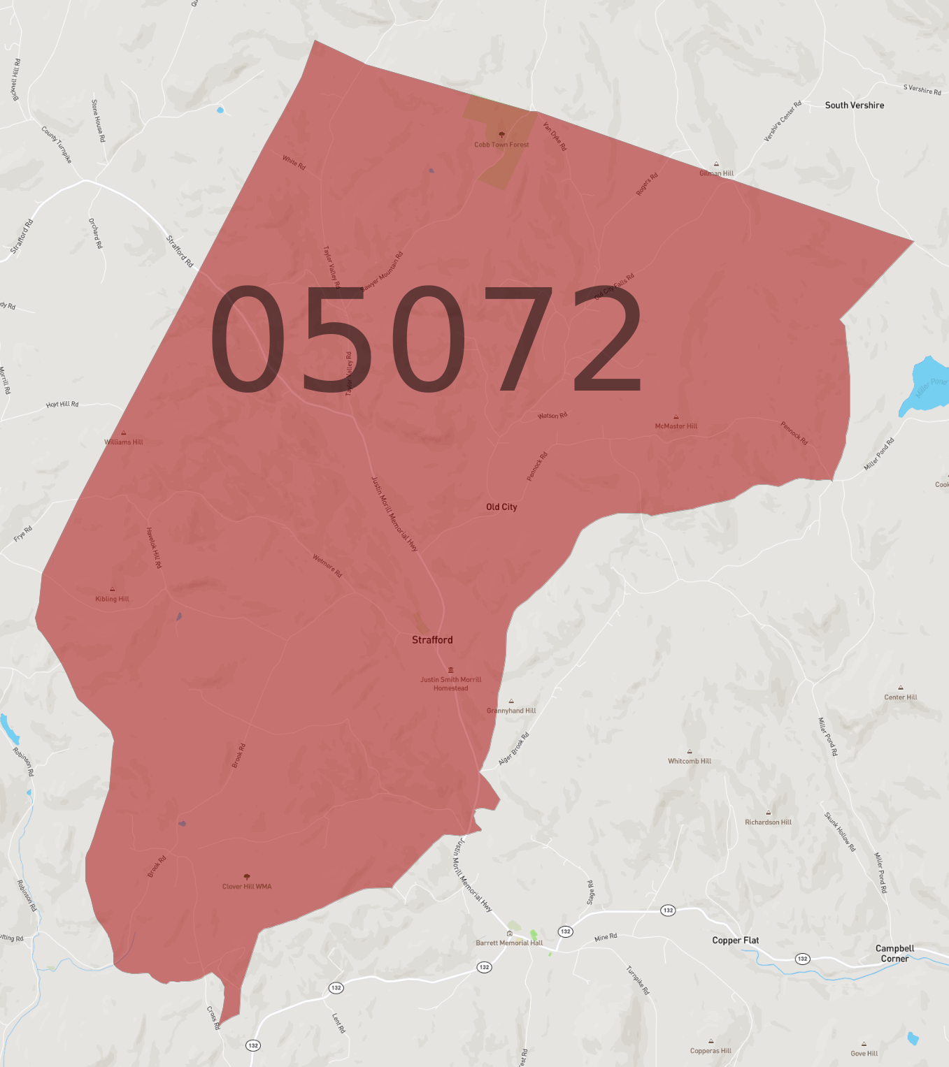 Zip Code 05072 - AtlasBig.com