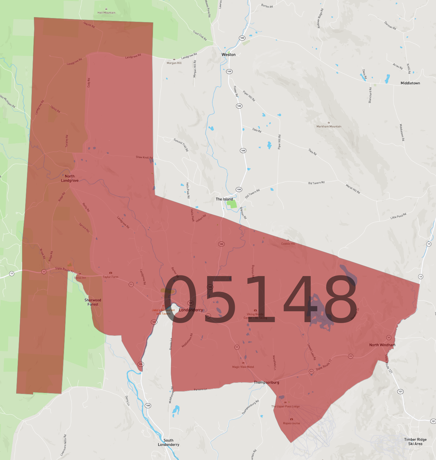 Zip Code 05148 - AtlasBig.com