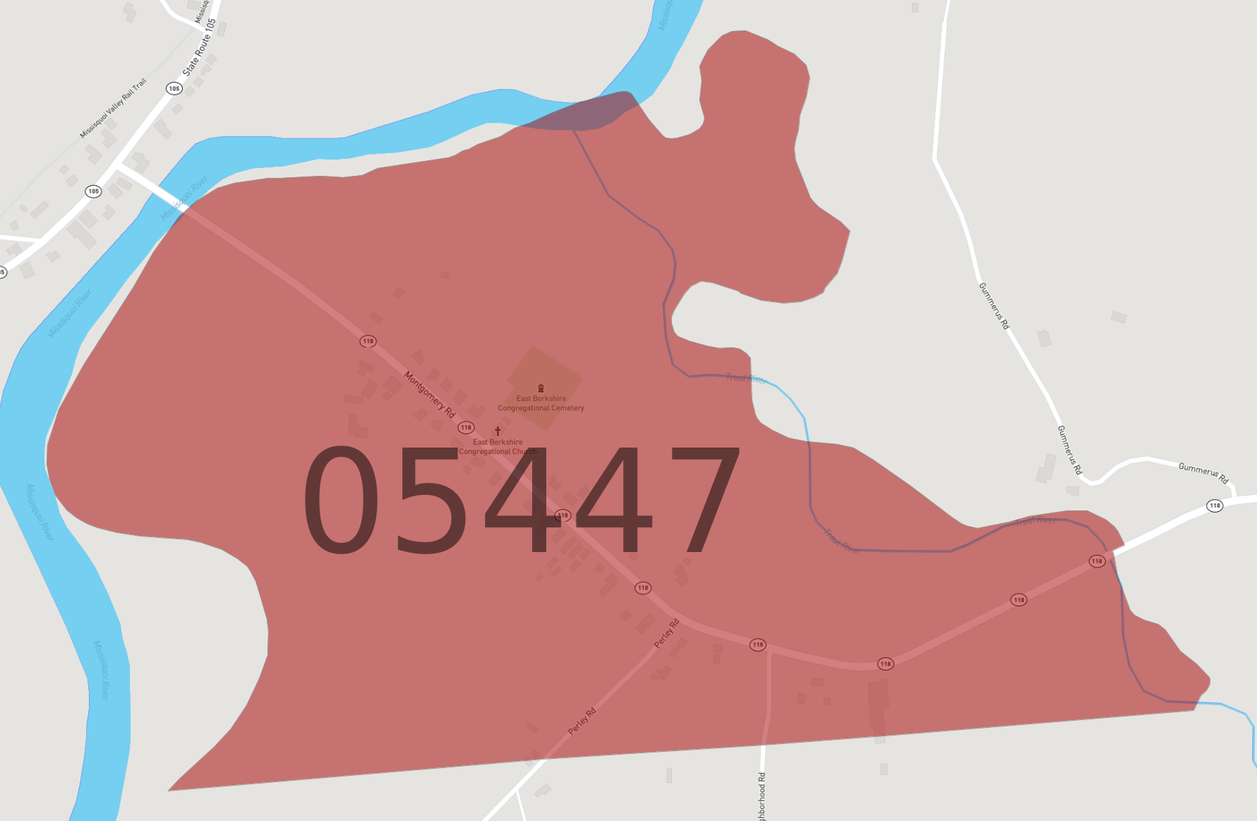 Zip Code 05447 - AtlasBig.com