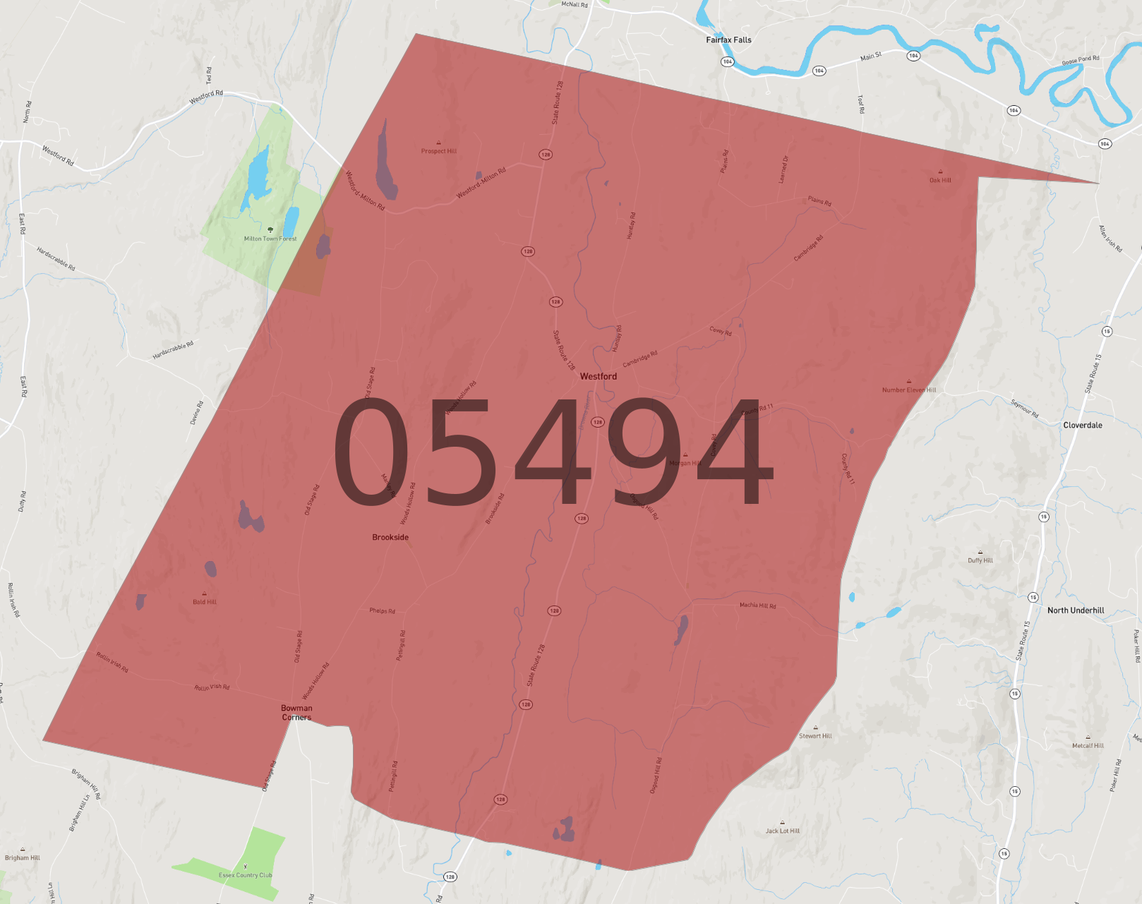 Zip Code 05494 - AtlasBig.com