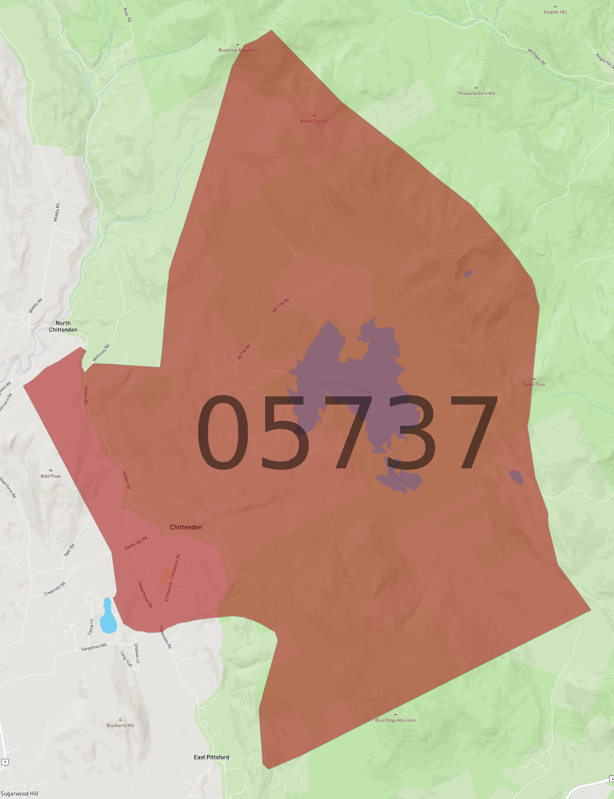 Zip Code 05737 - AtlasBig.com