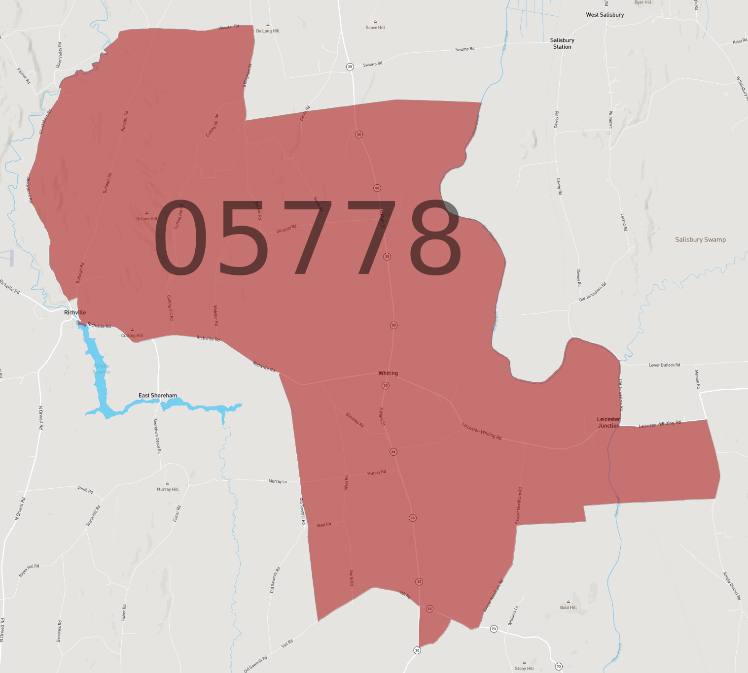 Zip Code 05778 - AtlasBig.com