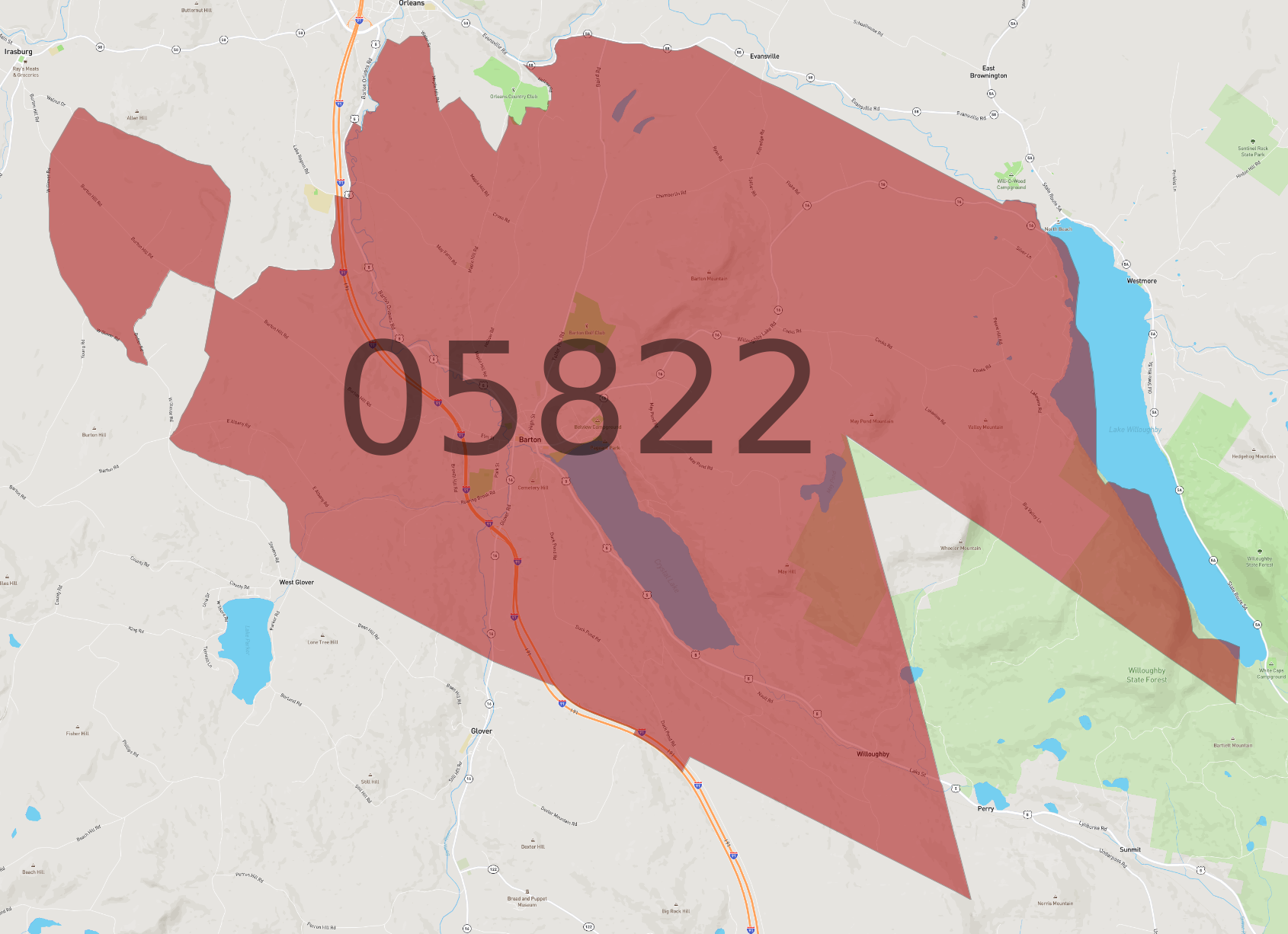 Zip Code 05822 - AtlasBig.com