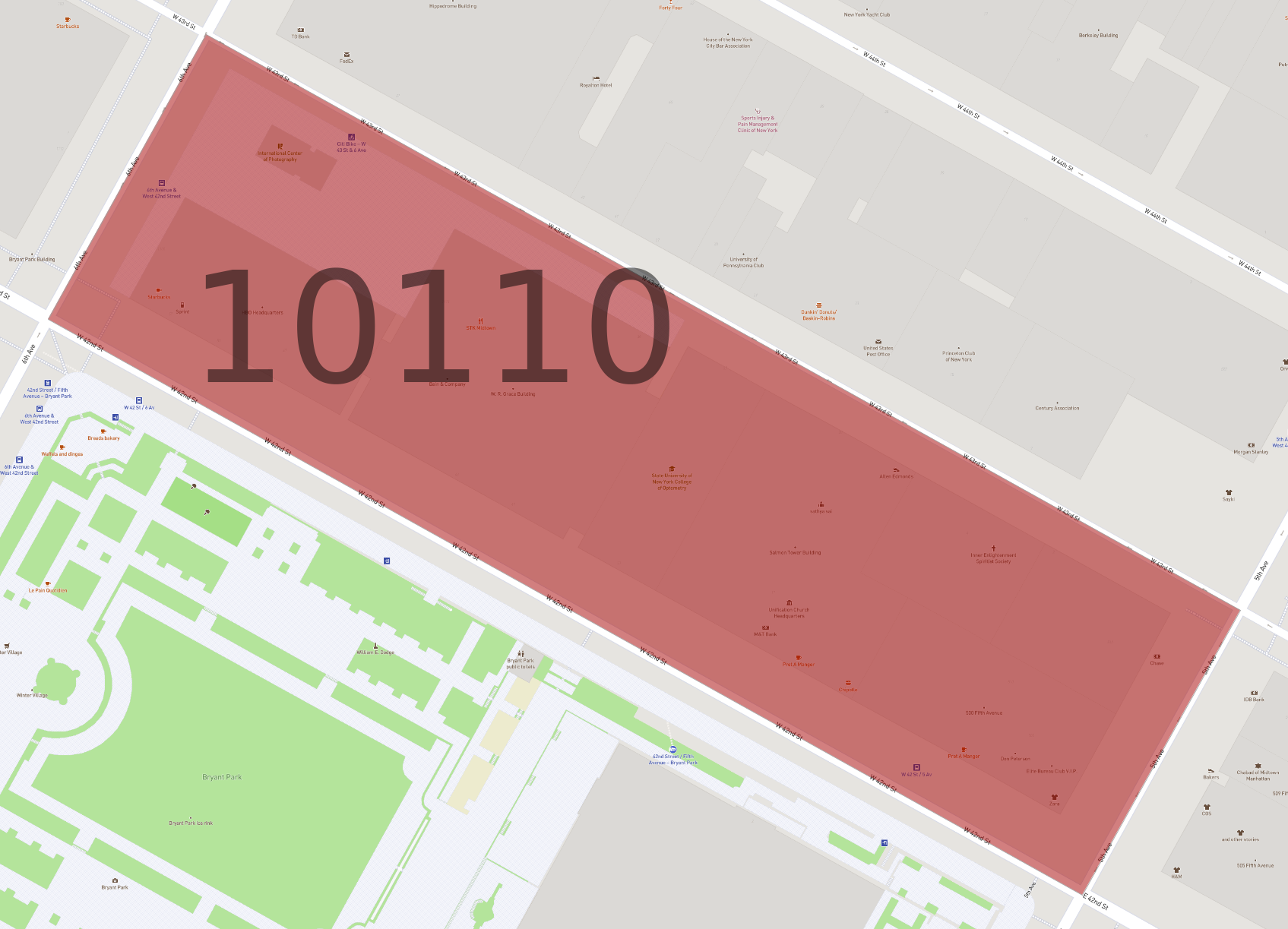 Zip Code 10110 - AtlasBig.com