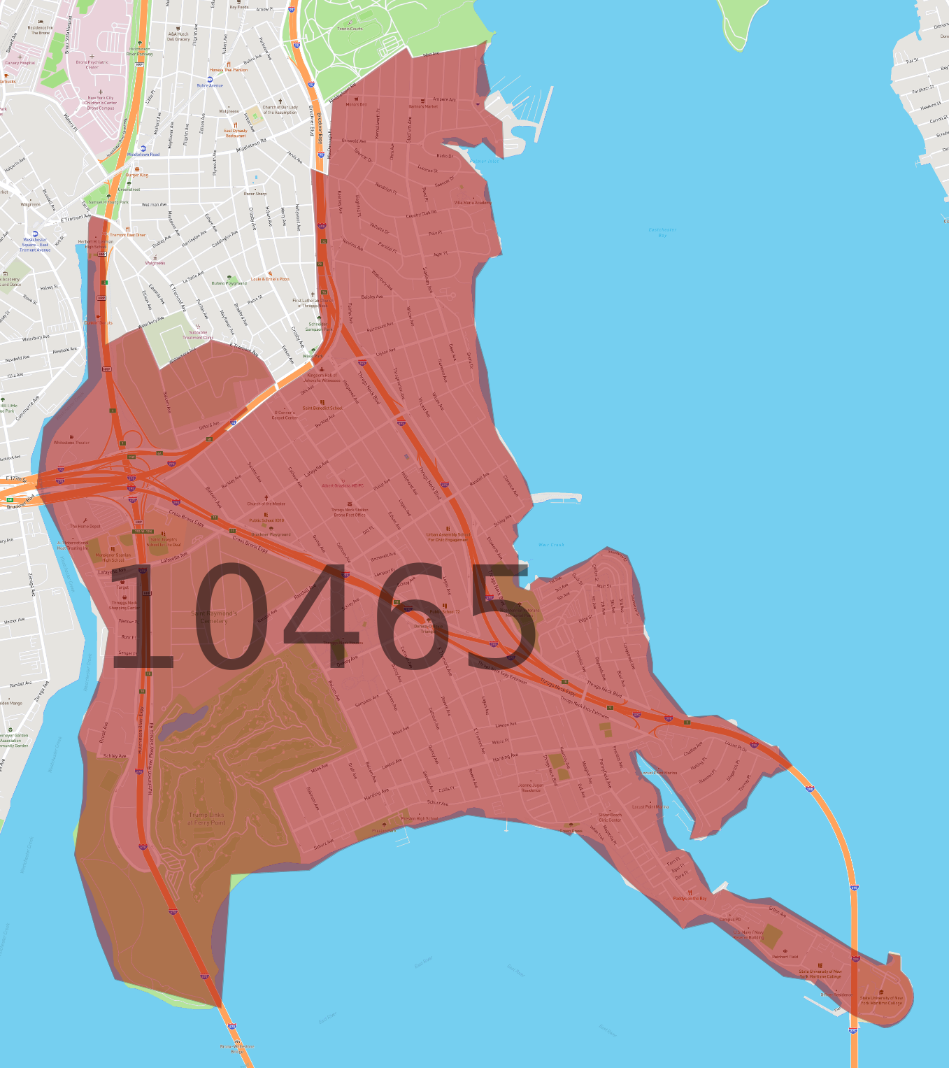 Zip Code 10465 - AtlasBig.com