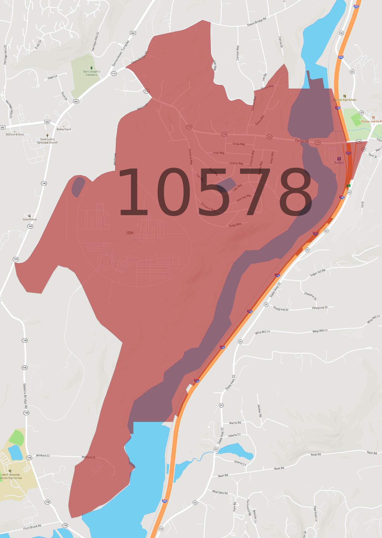 Zip Code 10578 - AtlasBig.com