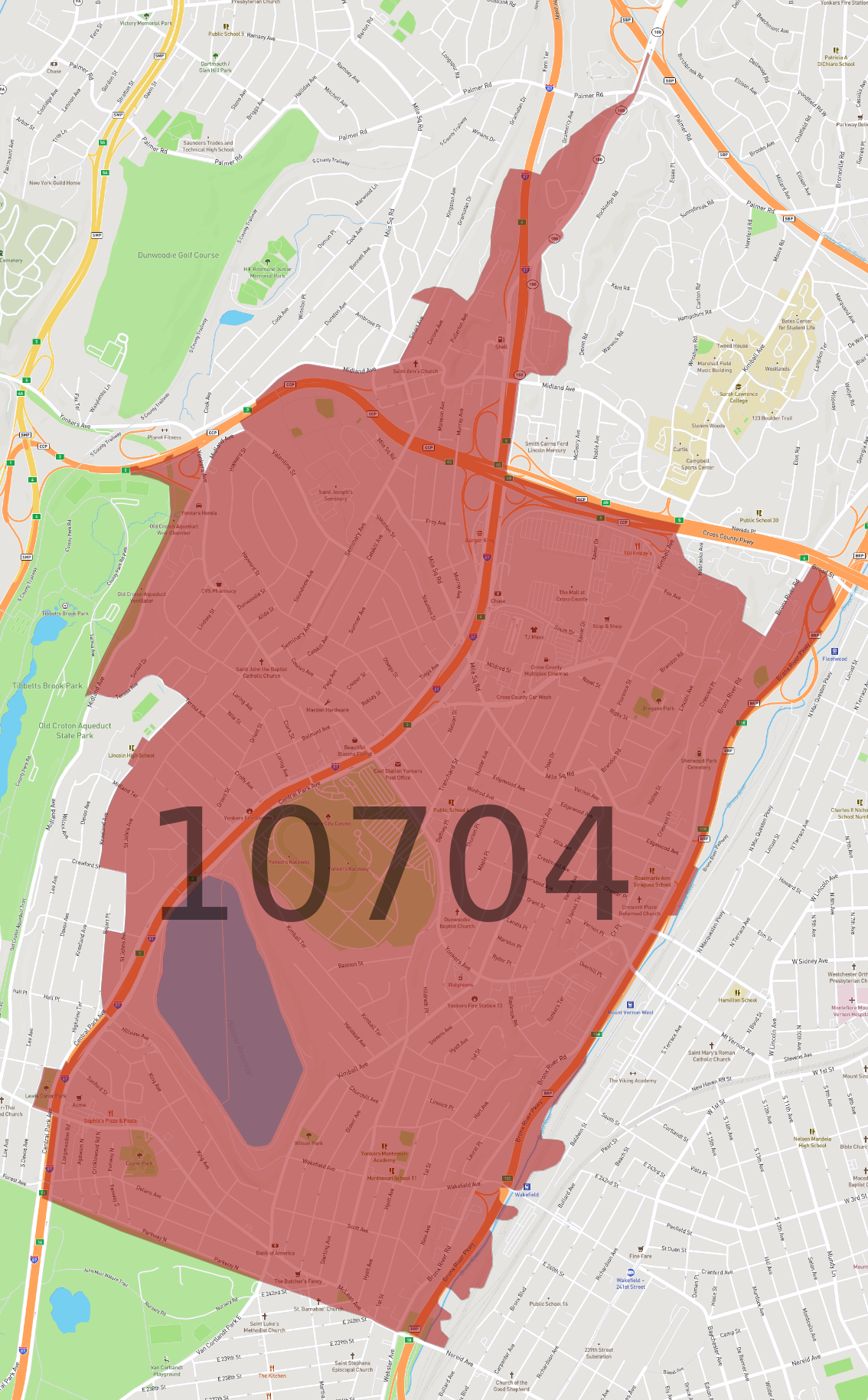 Zip Code 10704 - AtlasBig.com