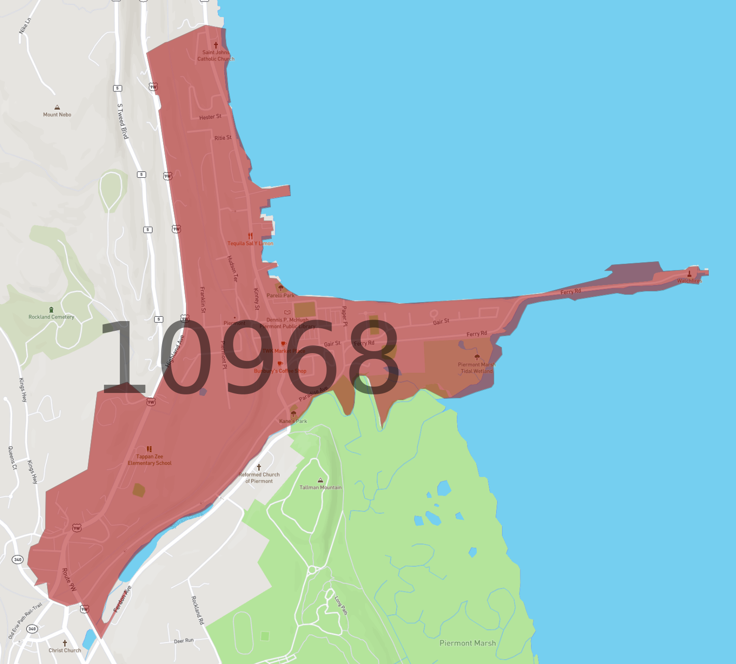 Zip Code 10968 - AtlasBig.com