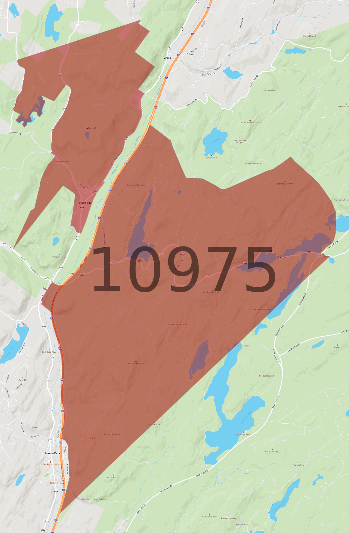 Zip Code 10975 - AtlasBig.com