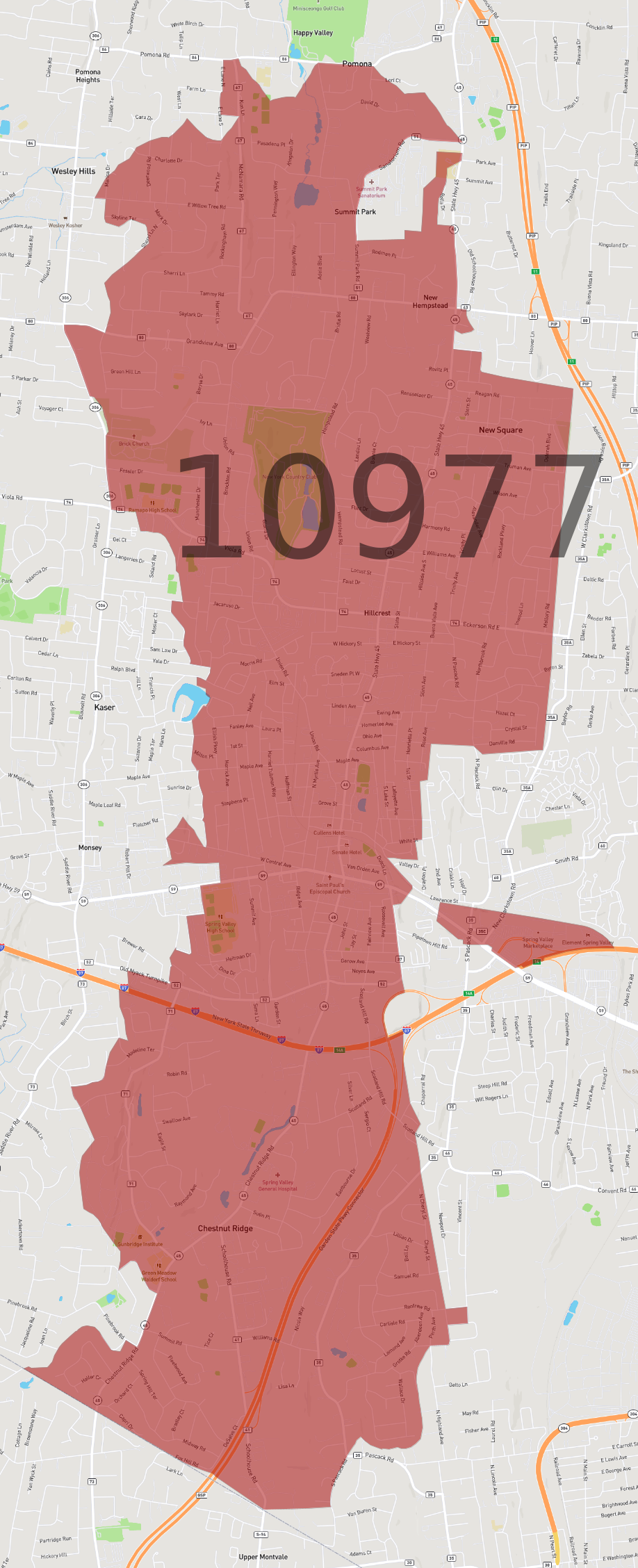 Zip Code 10977 - AtlasBig.com