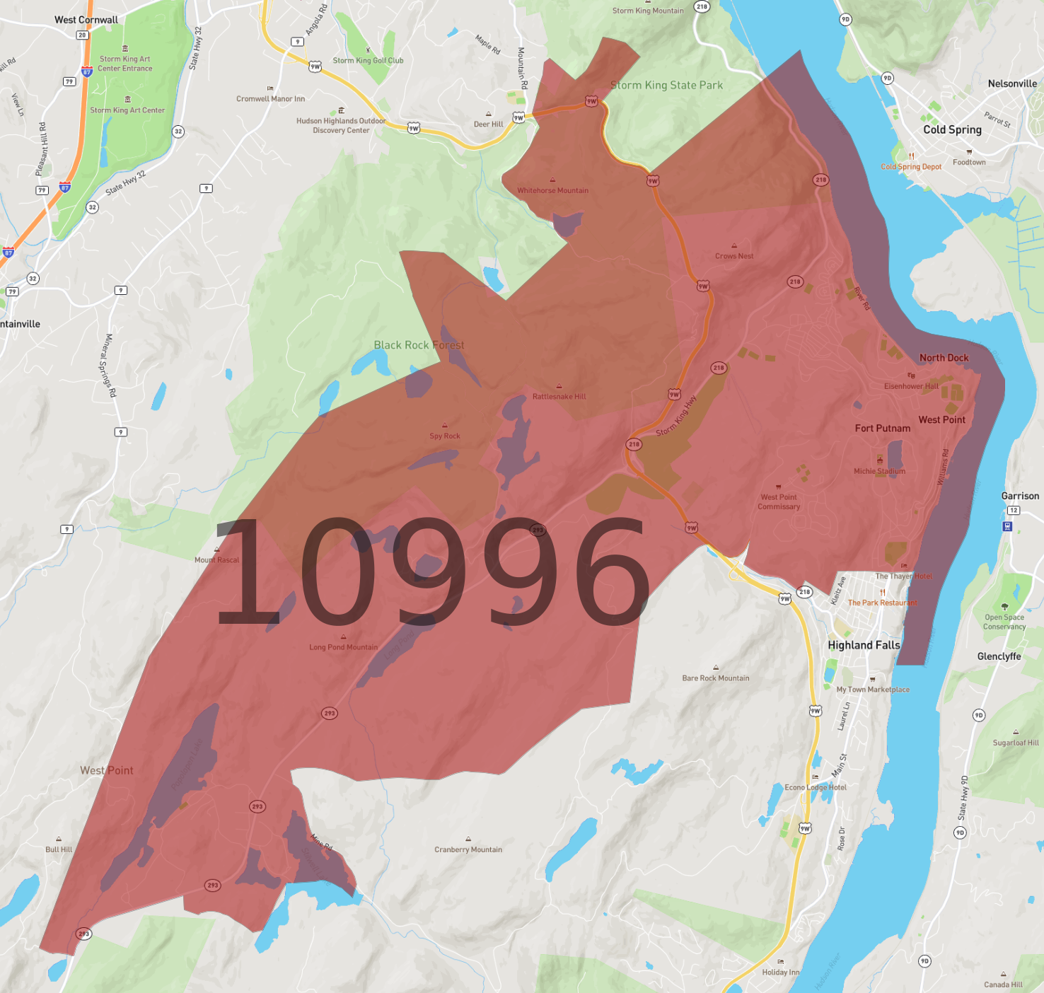 Zip Code 10996 - AtlasBig.com