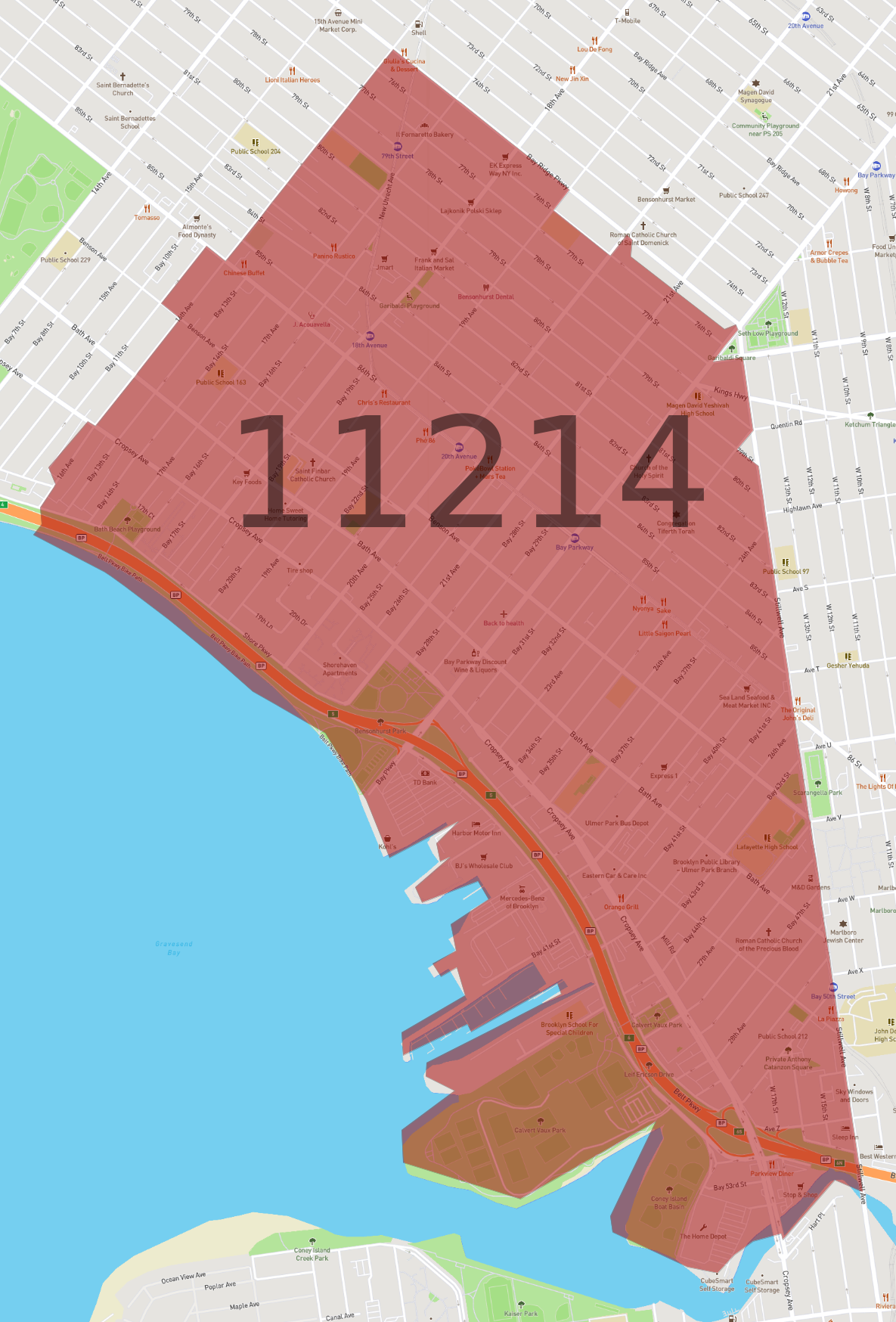 Zip Code 11214 AtlasBig