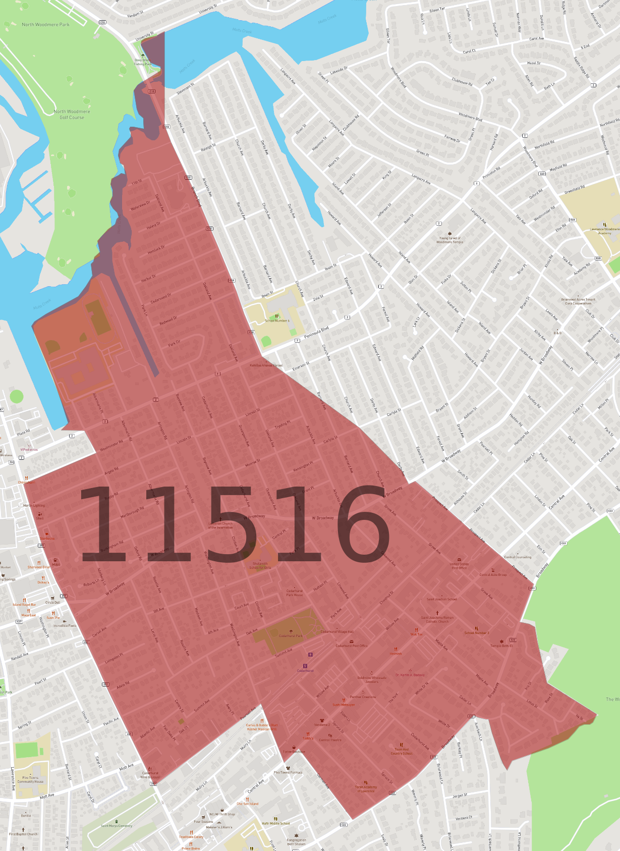 Zip Code 11516 - AtlasBig.com