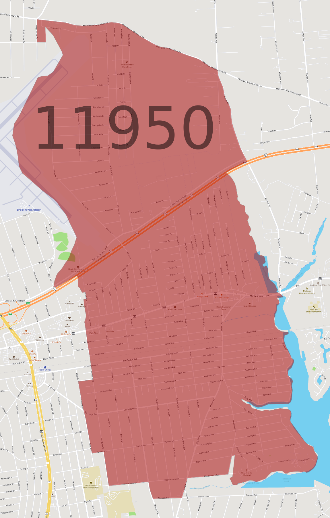 Zip Code 11950 - AtlasBig.com