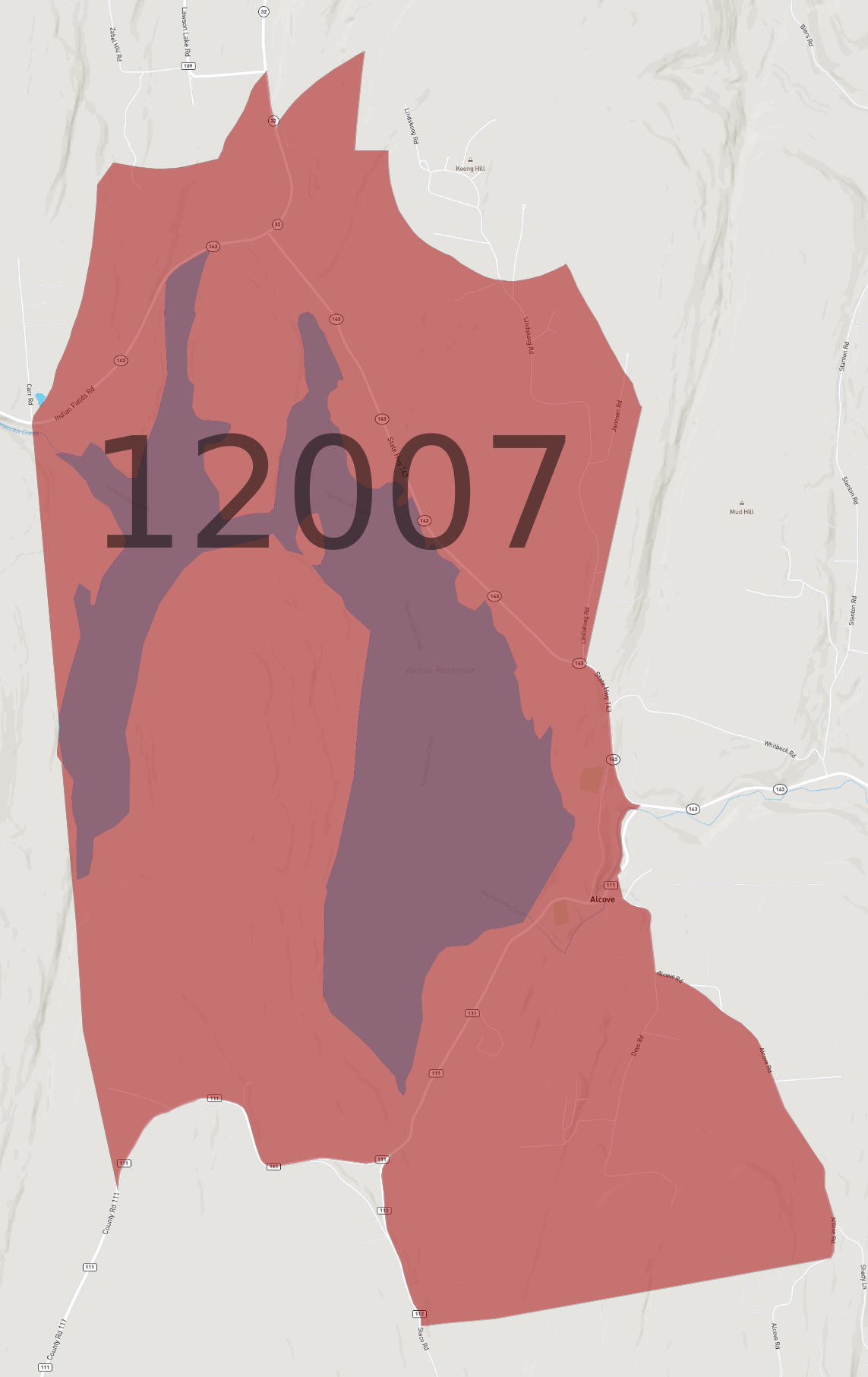 Zip Code 12007 - AtlasBig.com