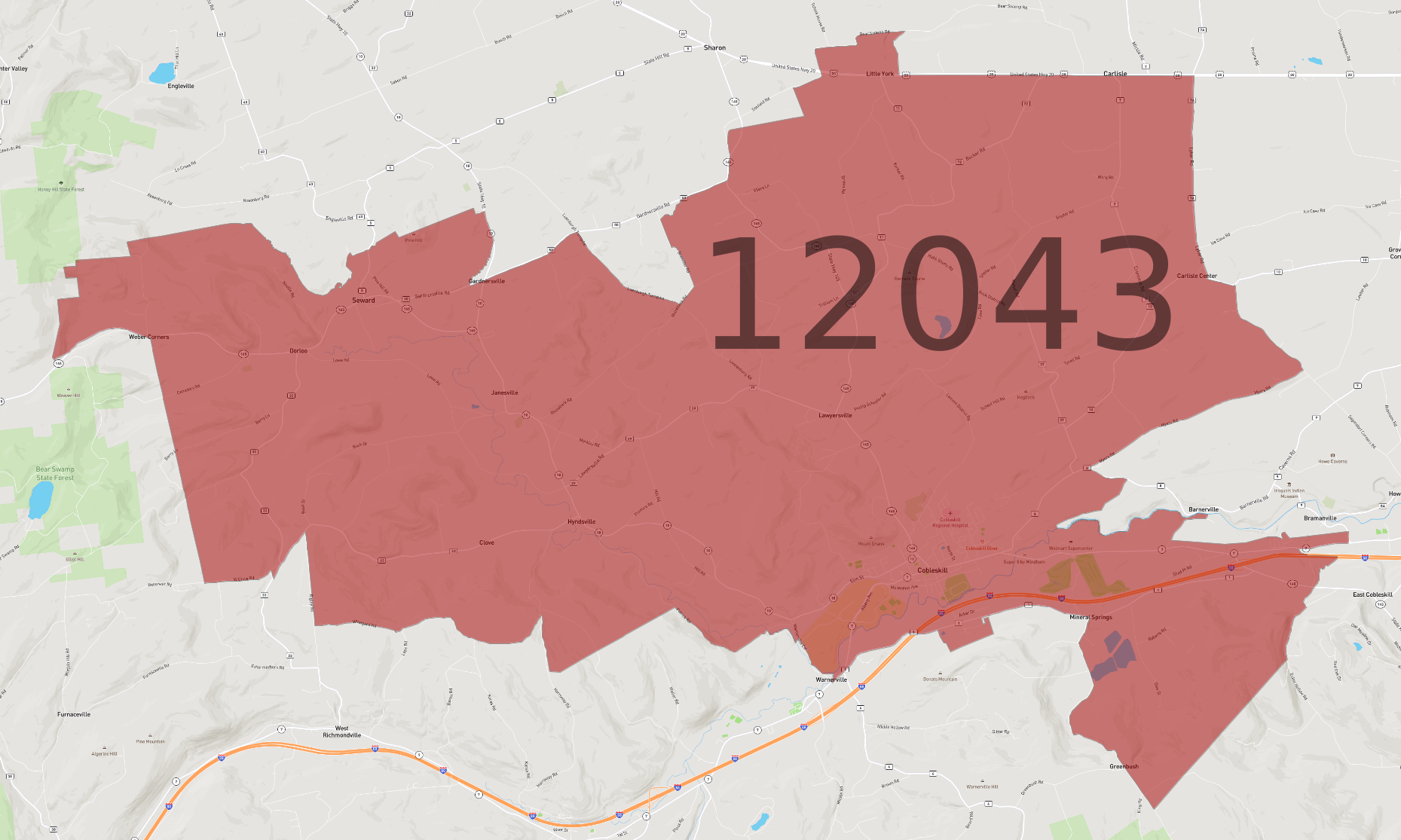 Zip Code 12043 - AtlasBig.com