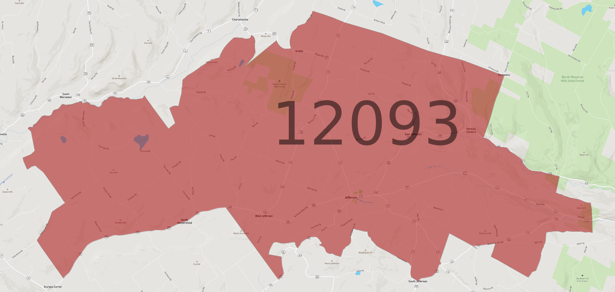 Zip Code 12093 - AtlasBig.com
