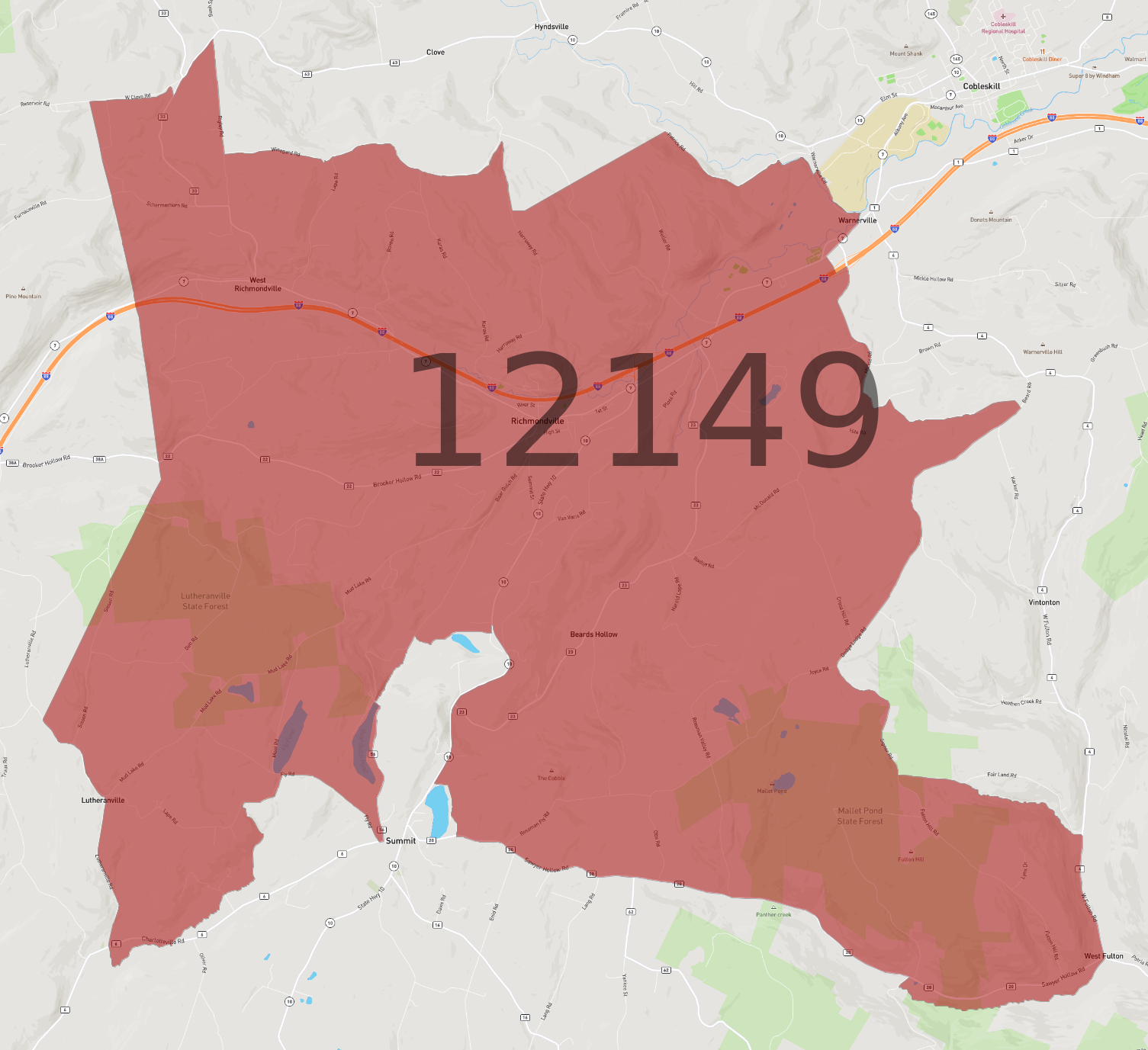 Zip Code 12149 - AtlasBig.com