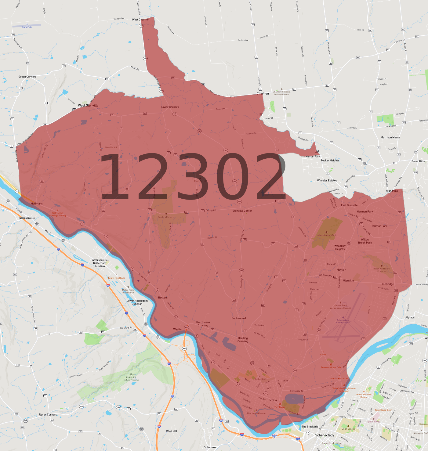 Zip Code 12302 - AtlasBig.com