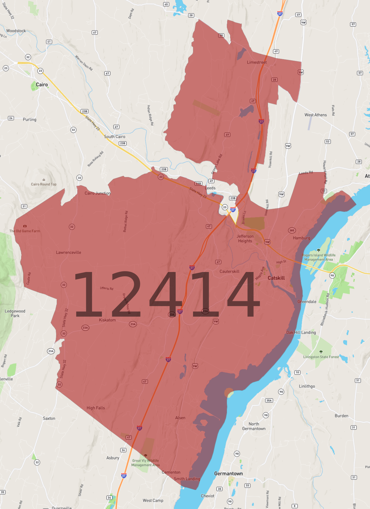 Zip Code 12414 - AtlasBig.com