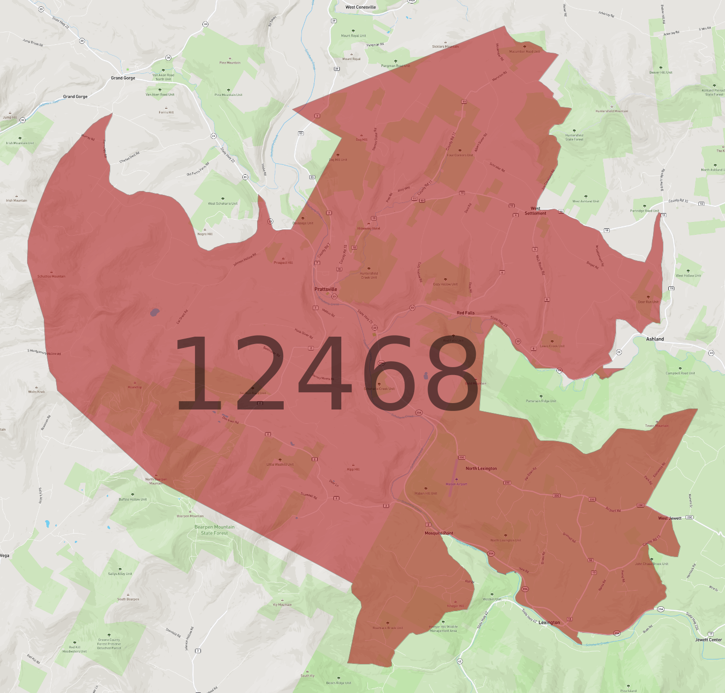 Zip Code 12468 - AtlasBig.com