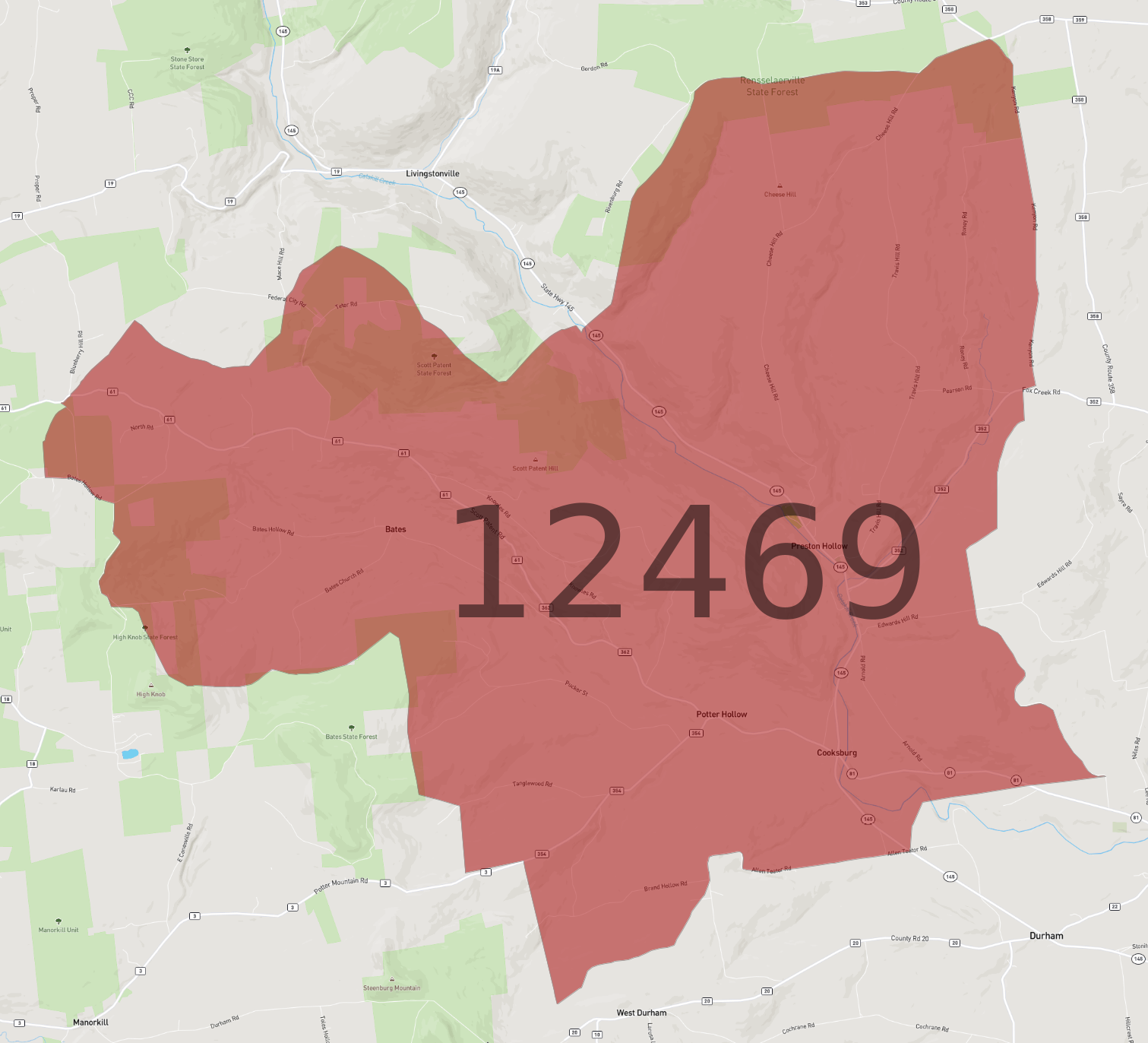 Zip Code 12469 - AtlasBig.com