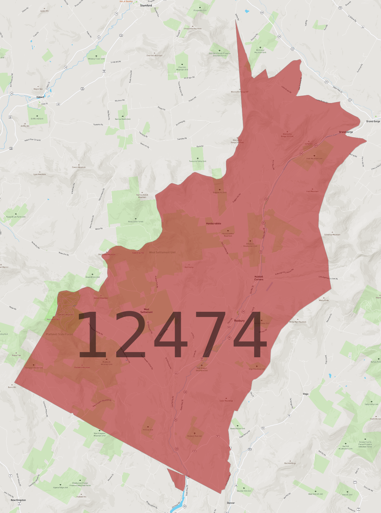 Zip Code 12474 - AtlasBig.com