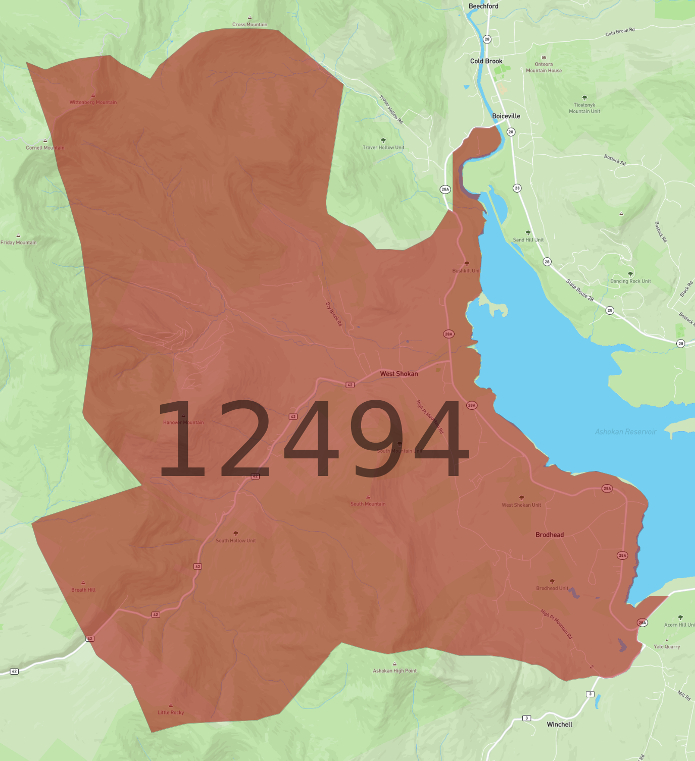 Zip Code 12494 - AtlasBig.com