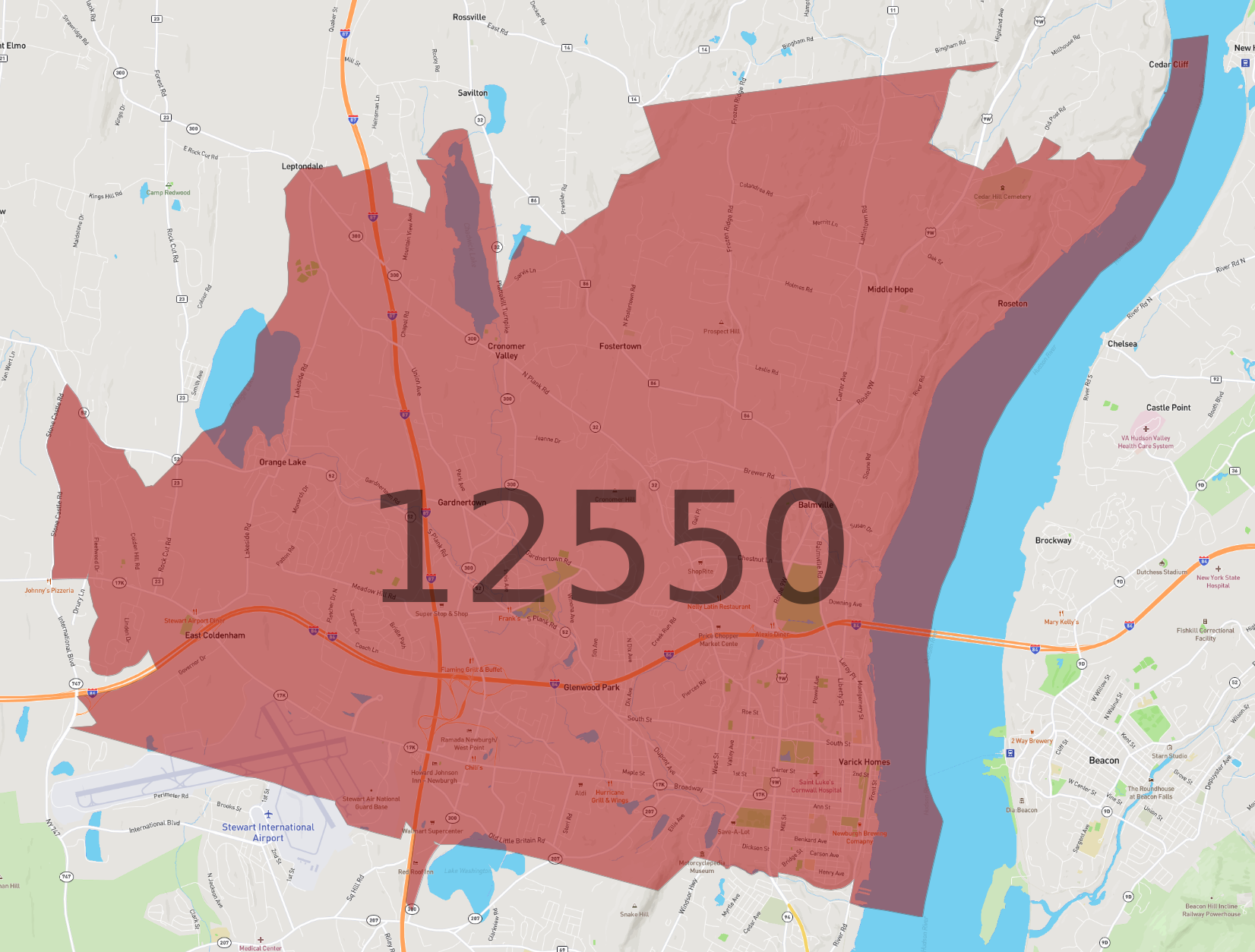 Zip Code 12550 - AtlasBig.com