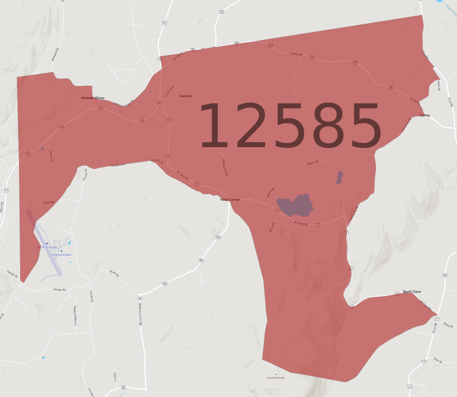 Zip Code 12585 - AtlasBig.com