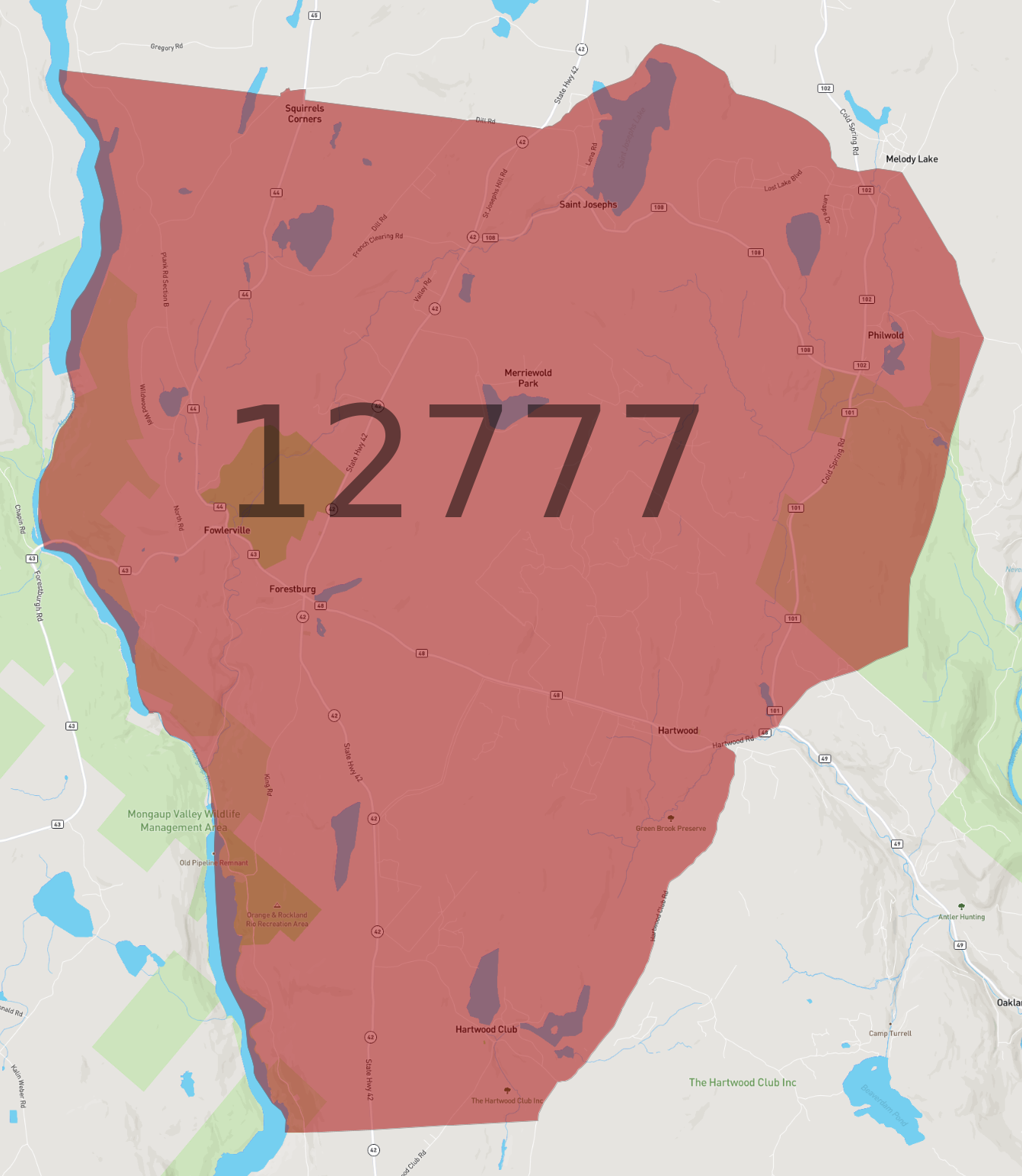 Zip Code 12777 - AtlasBig.com