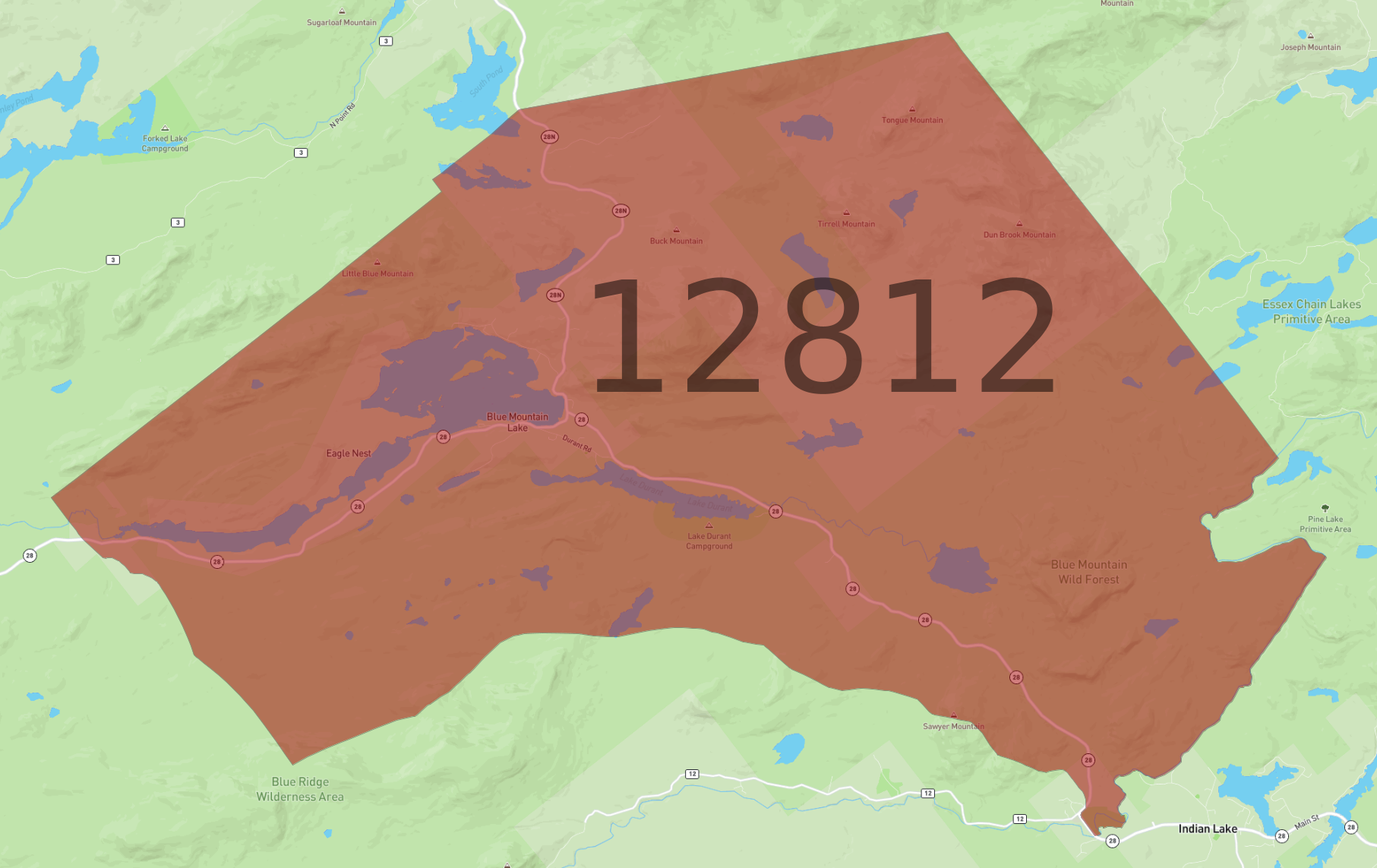 Zip Code 12812 - AtlasBig.com