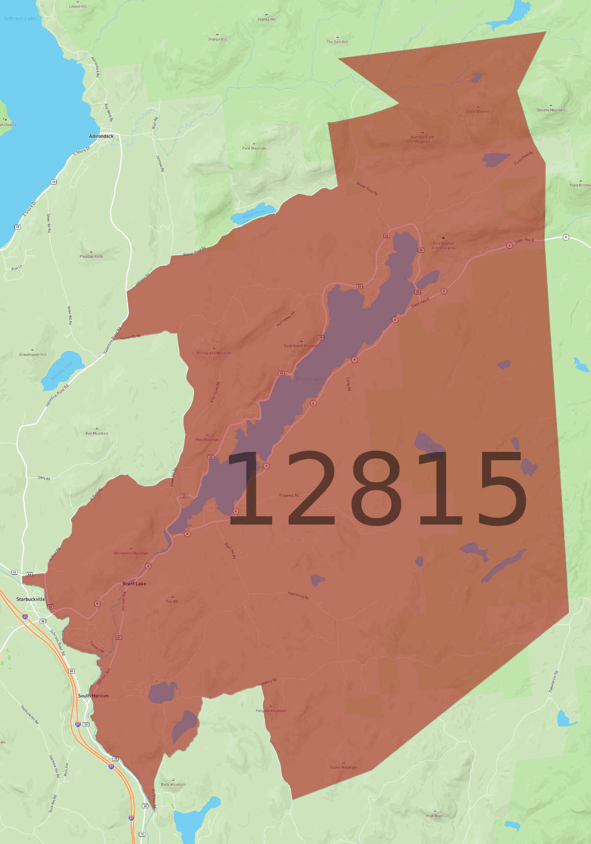 Zip Code 12815 - AtlasBig.com