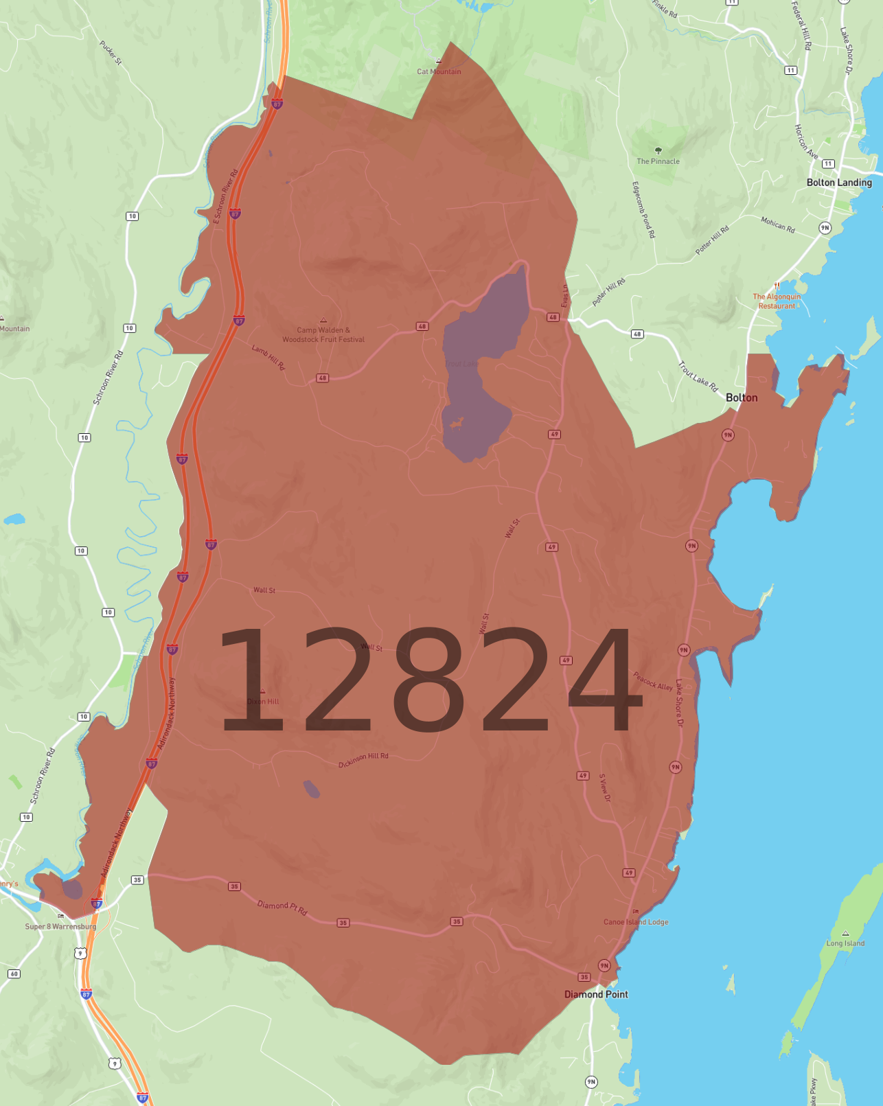 Zip Code 12824 - AtlasBig.com