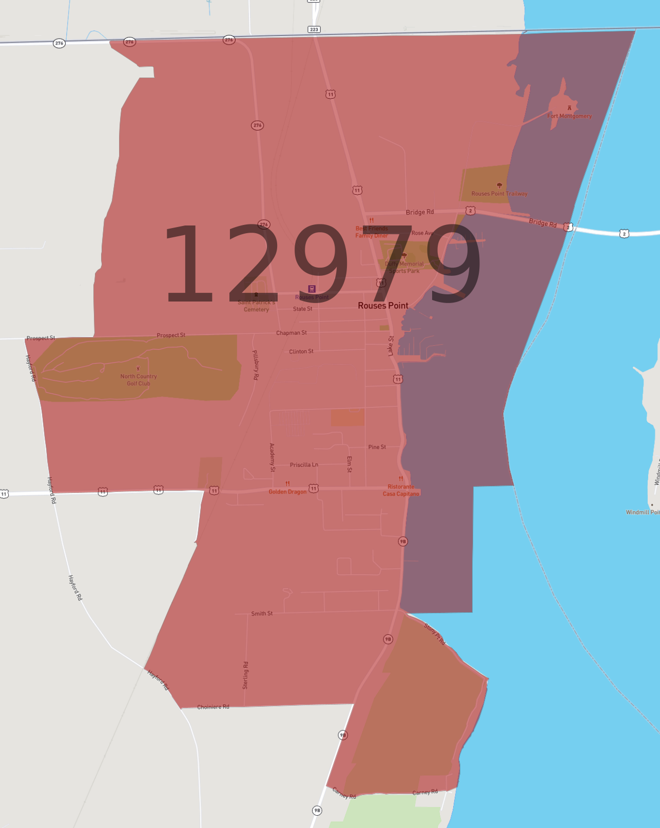 Zip Code 12979 - AtlasBig.com