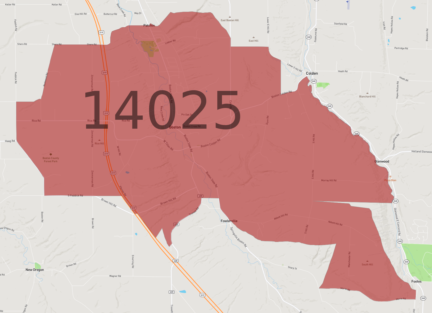 Zip Code 14025 - AtlasBig.com