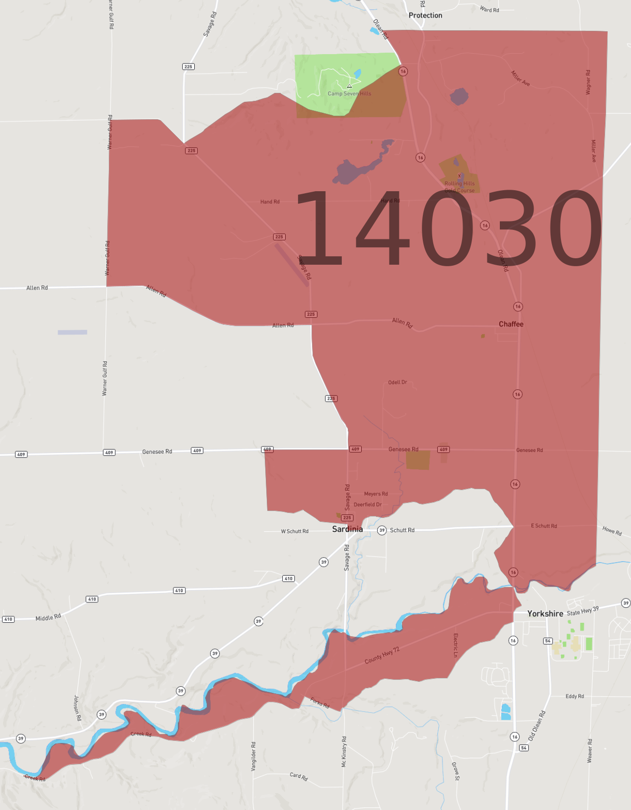 Zip Code 14030 - AtlasBig.com