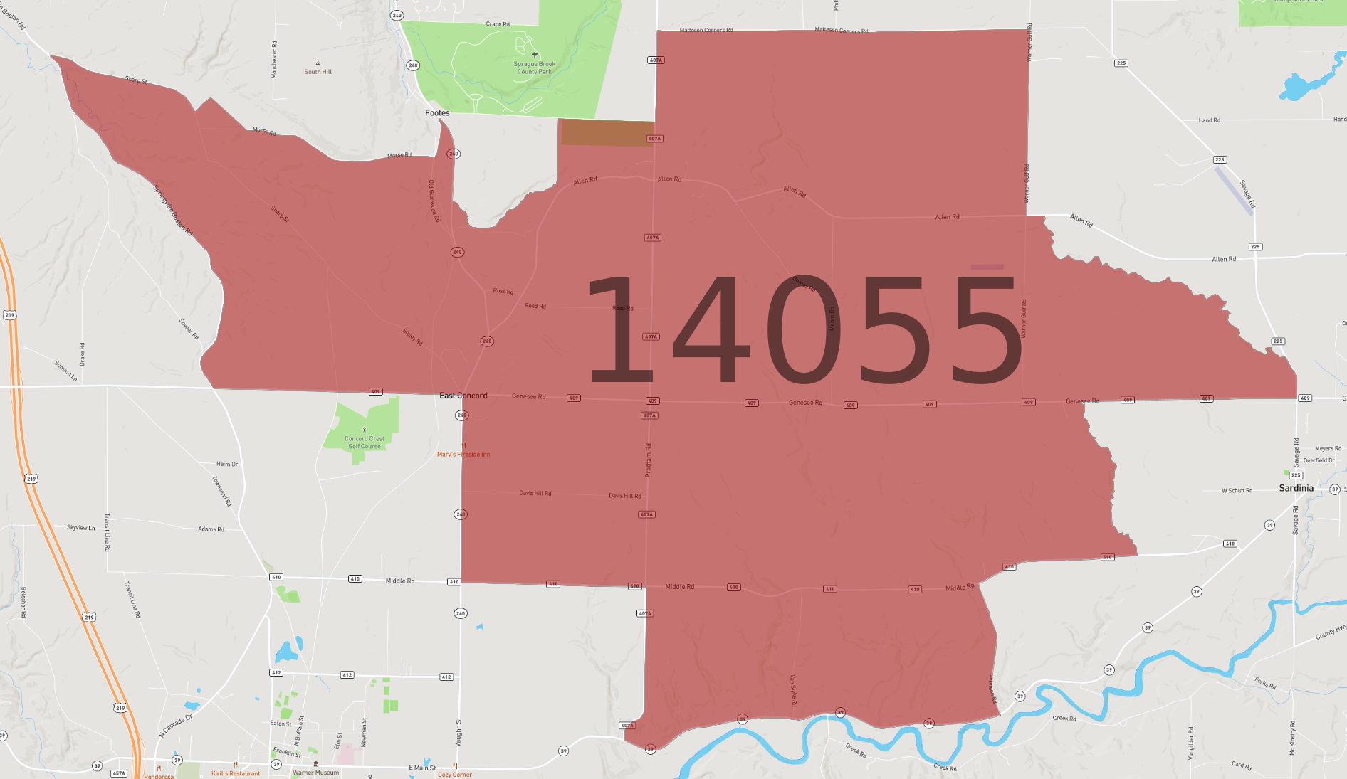 Zip Code 14055 - AtlasBig.com