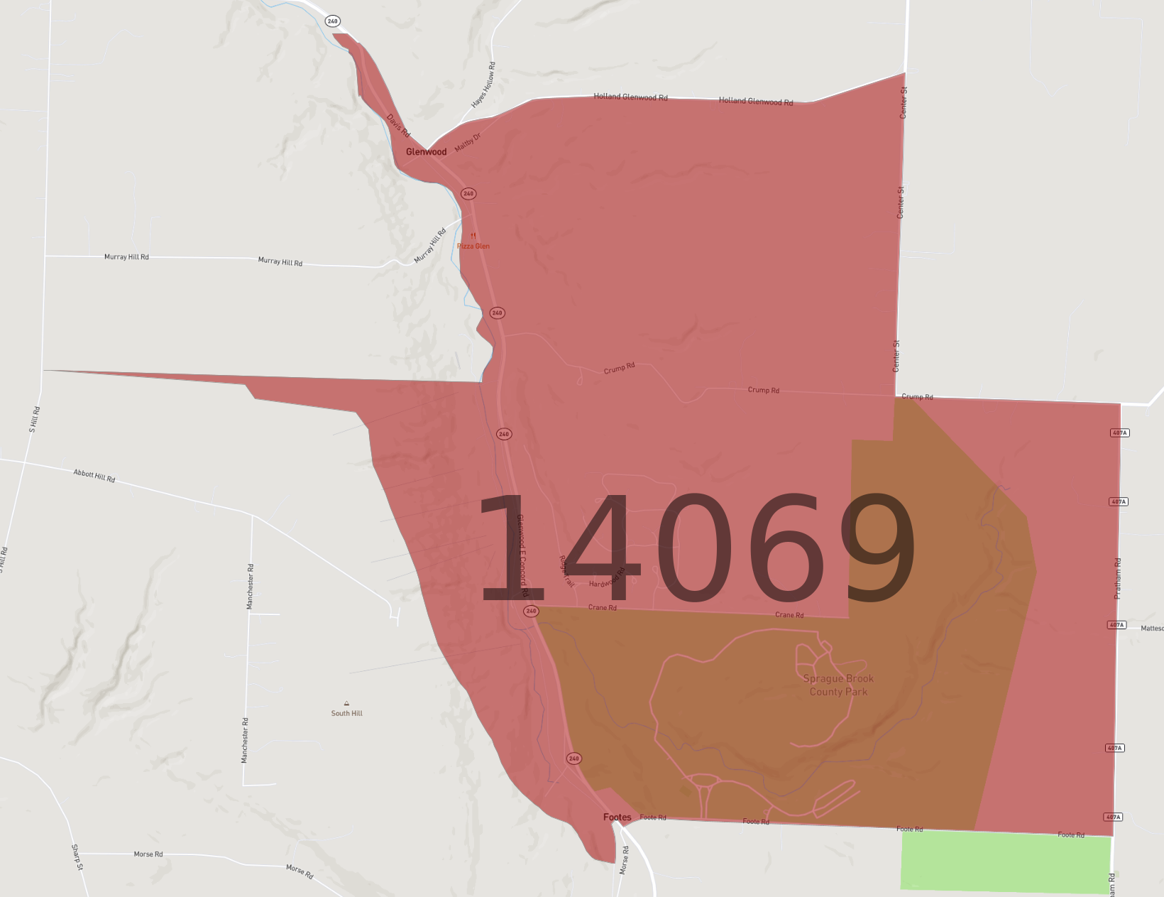 Zip Code 14069 - AtlasBig.com