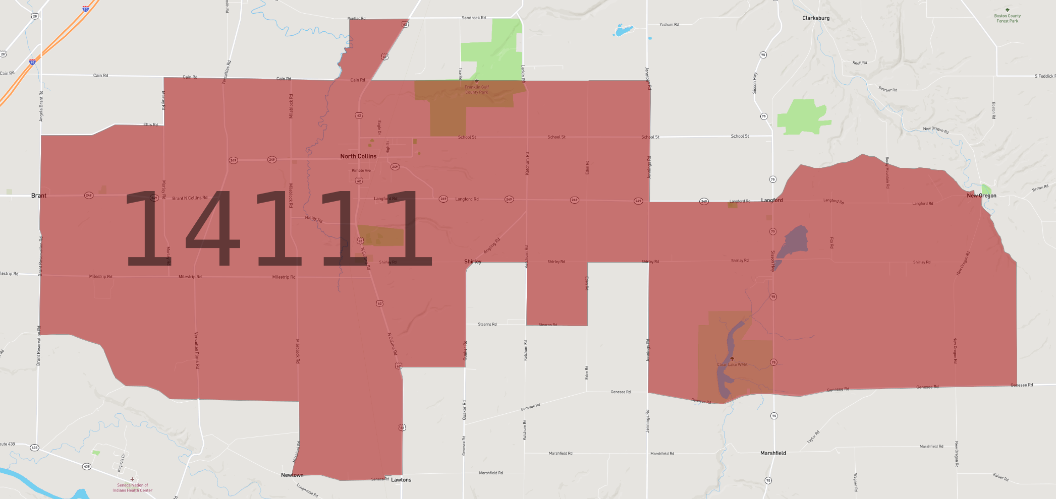 Zip Code 14111 - AtlasBig.com