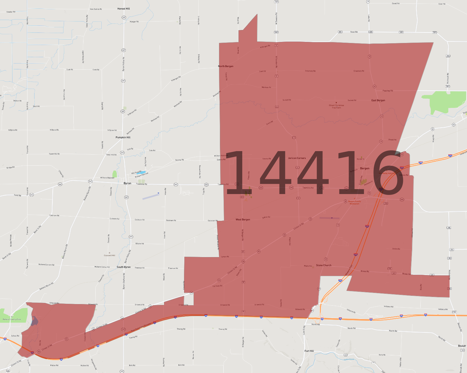 Zip Code 14416 - AtlasBig.com