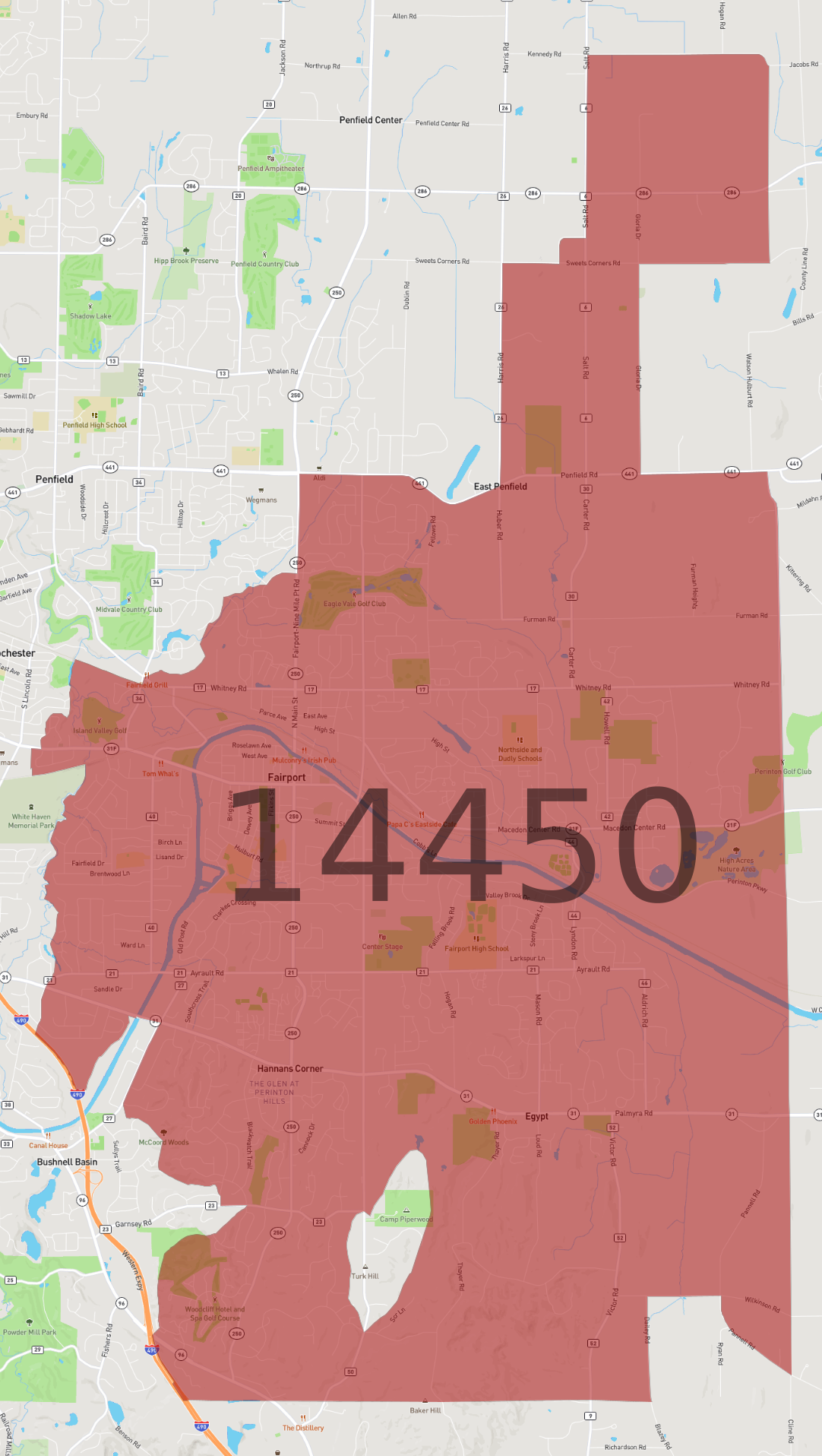 Zip Code 14450 - AtlasBig.com