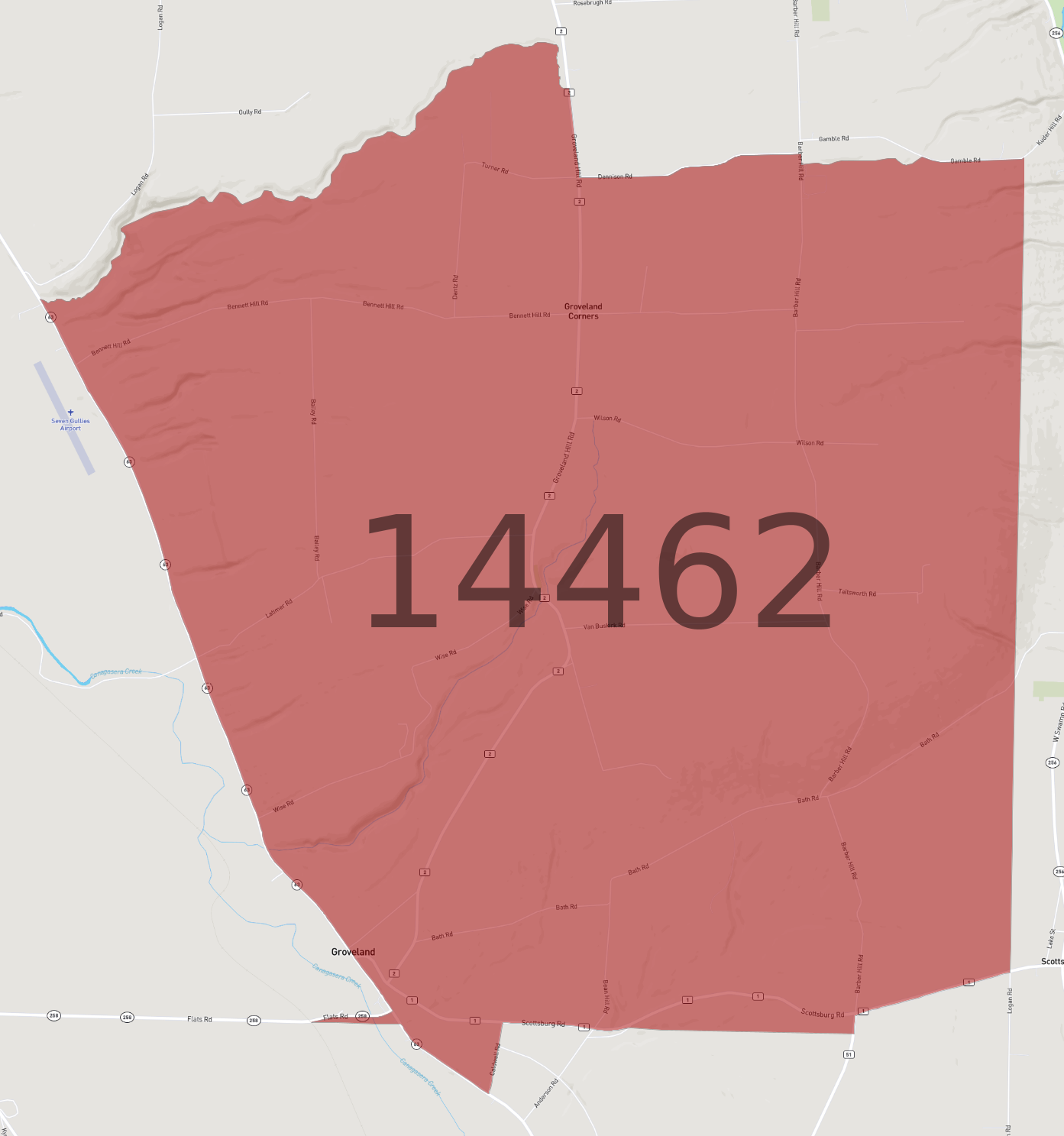 Zip Code 14462 - AtlasBig.com